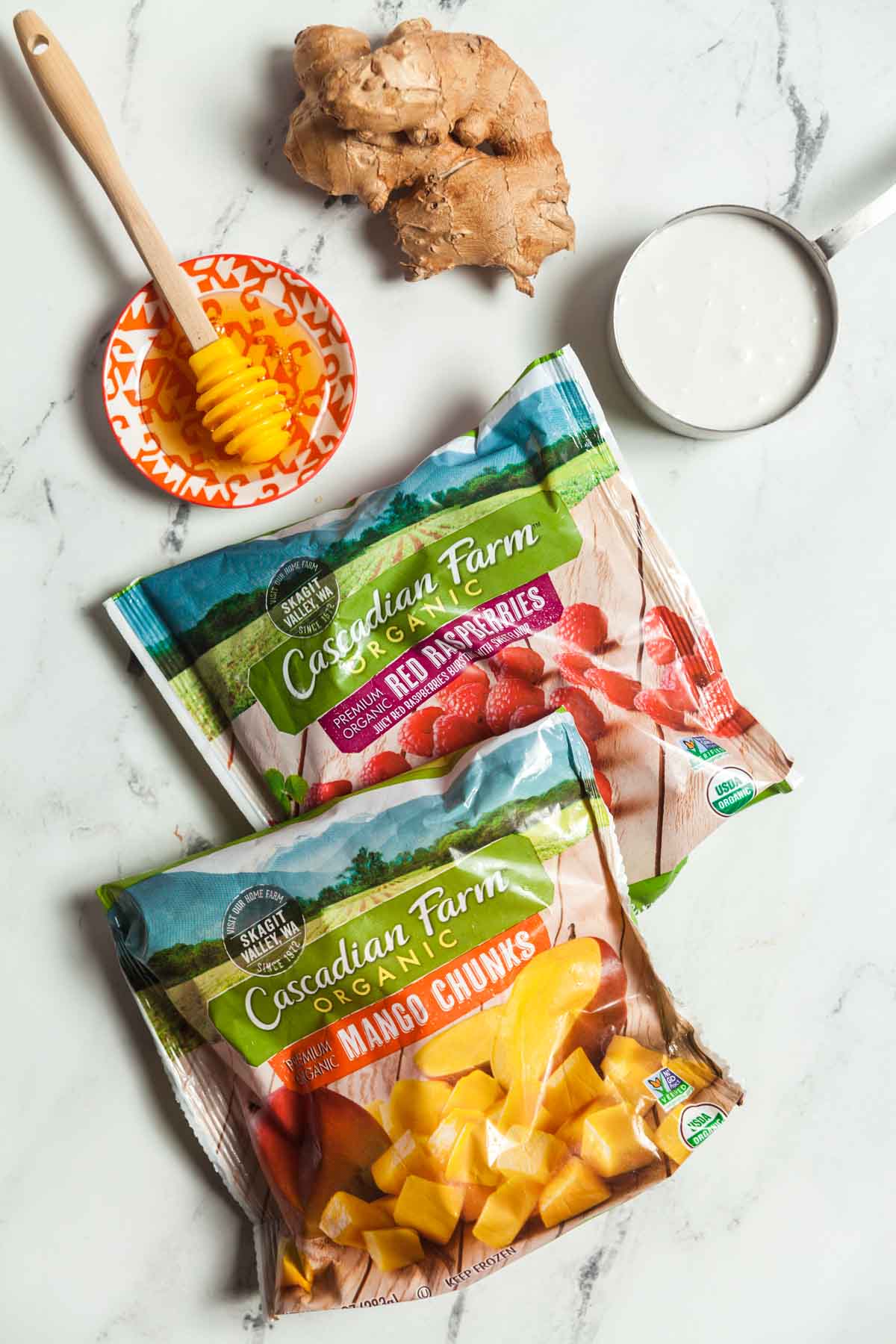 Easy Mango Raspberry Sorbet Recipe - The Busy Foodie