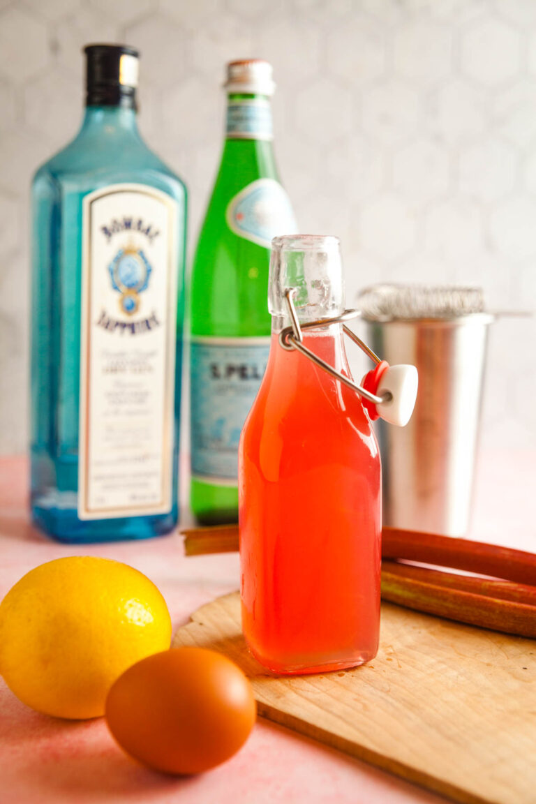 4-Ingredient Rhubarb Sour - An Easy, Elegant Cocktail